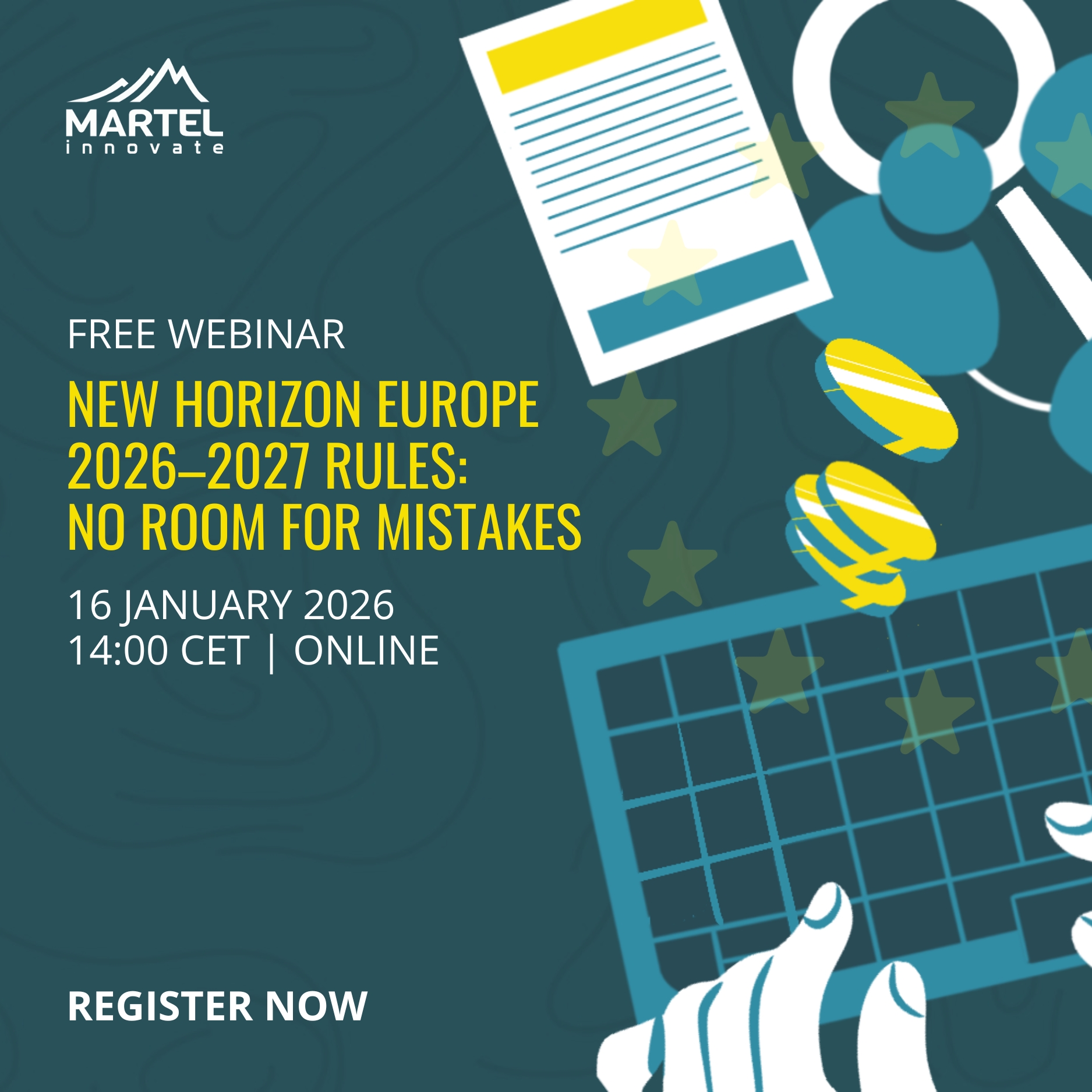 New Horizon Europe 2026–2027 rules. No room for mistakes - Martel Innovate
